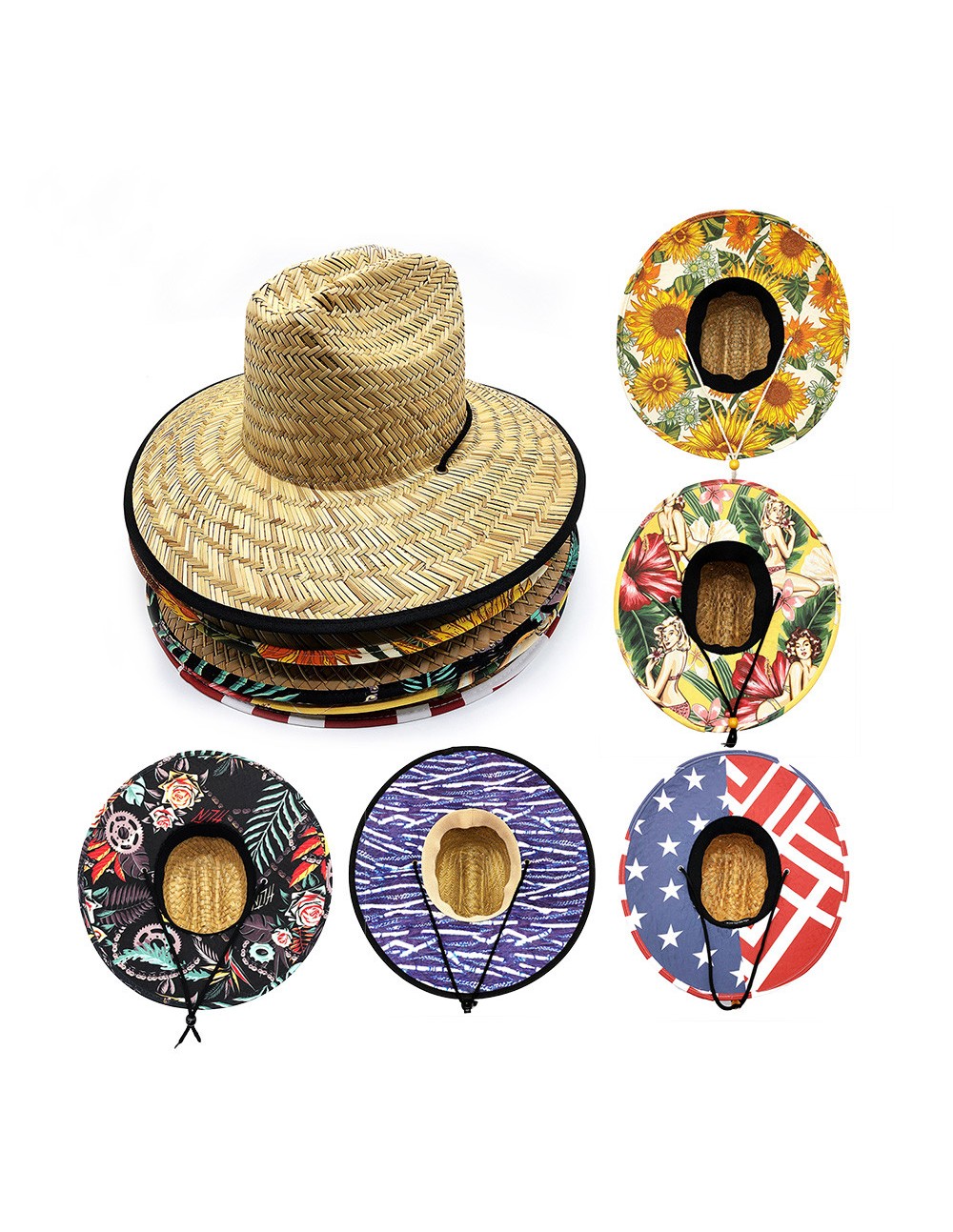 Patch Beach Straw Hats